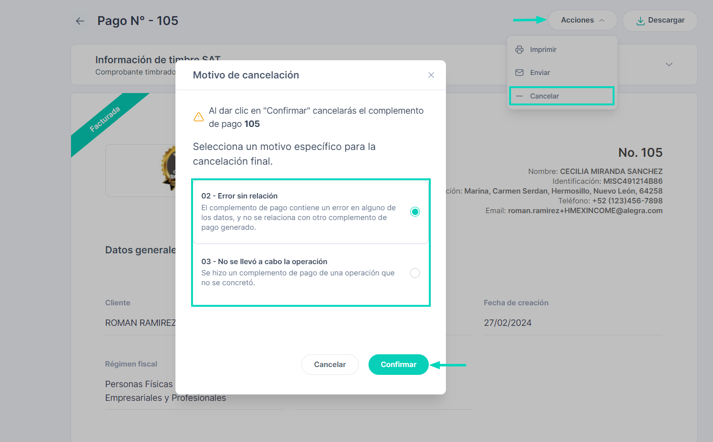Timbra Y Gestiona Tus Complementos De Pago En Alegra Facturación México